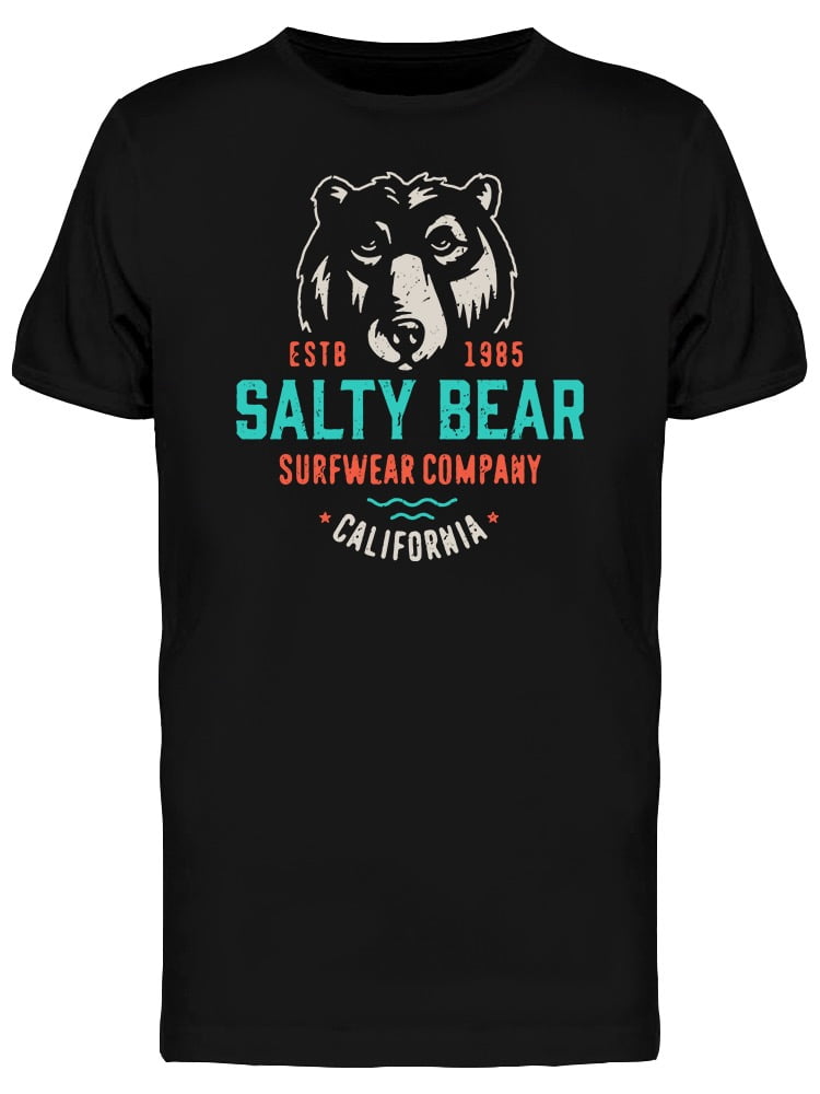 Salty Bear T-Shirt Men -Image by Shutterstock, Male Large - Walmart.com