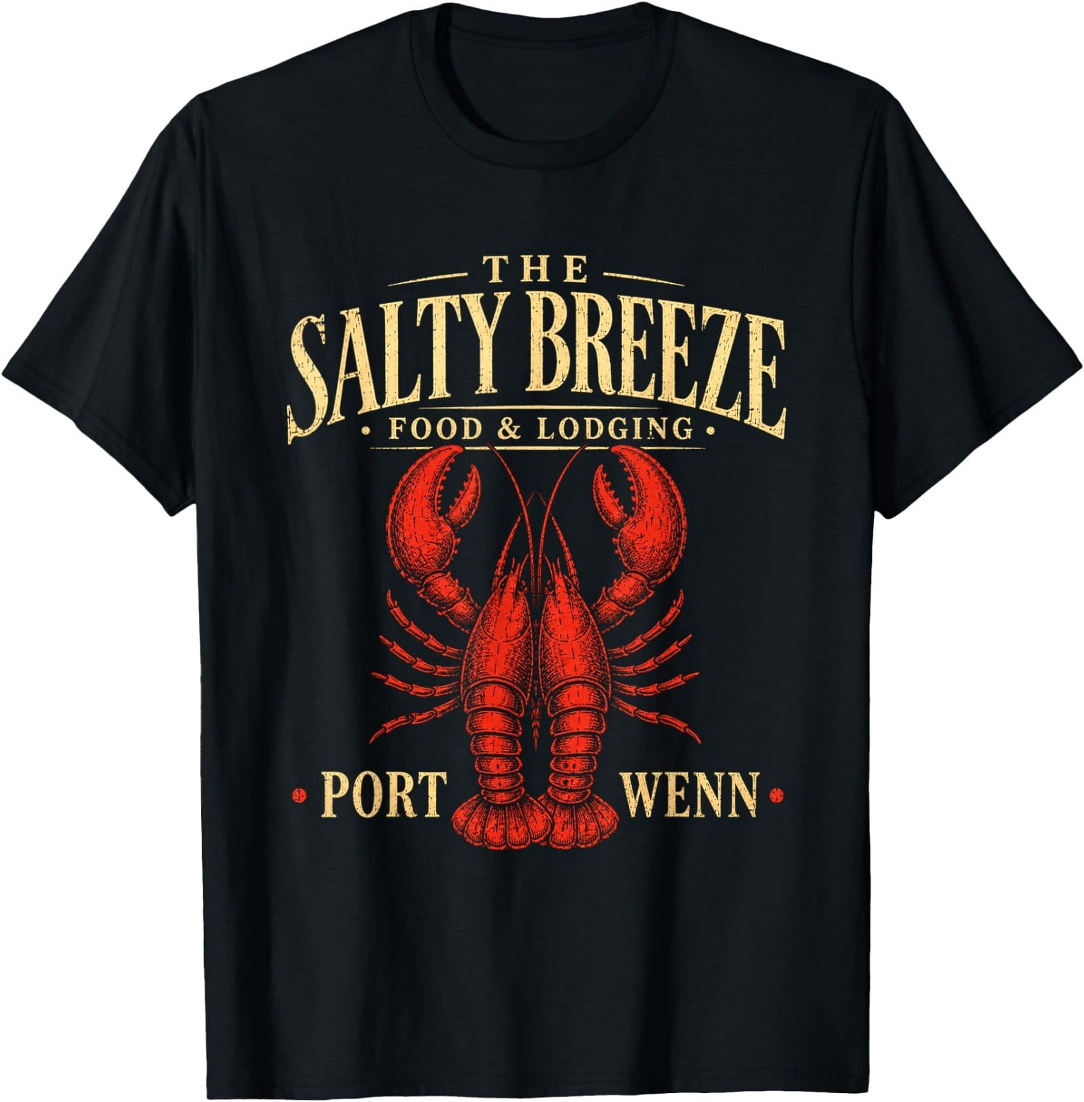 Salty Breeze Port Wenn Lobster Coastal Inn Nautical Humor T-Shirt ...