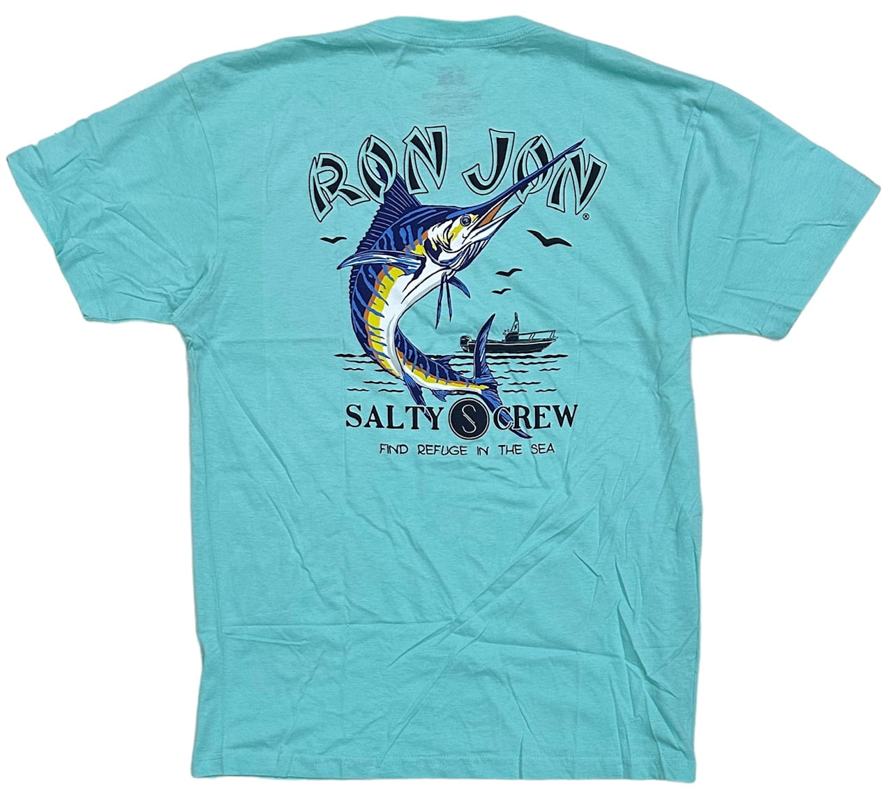 Salty Crew Men's X Ron Jon Surf Shop Marlin Graphic Short Sleeve Tee ...