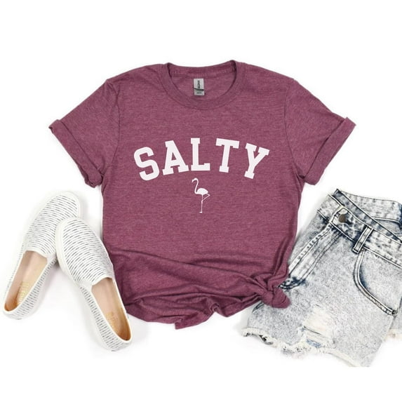 Salty Flamingo Tshirt, Trendy Beach Shirt, Summer Tee, Vacation Shirt ...