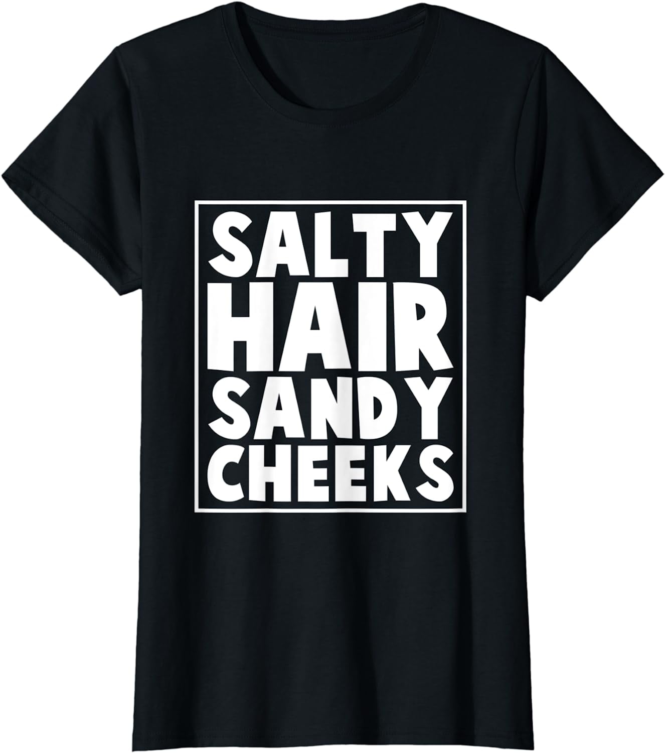 Salty Hair Sandy Cheek Beach Costume Beach T-Shirt - Walmart.com