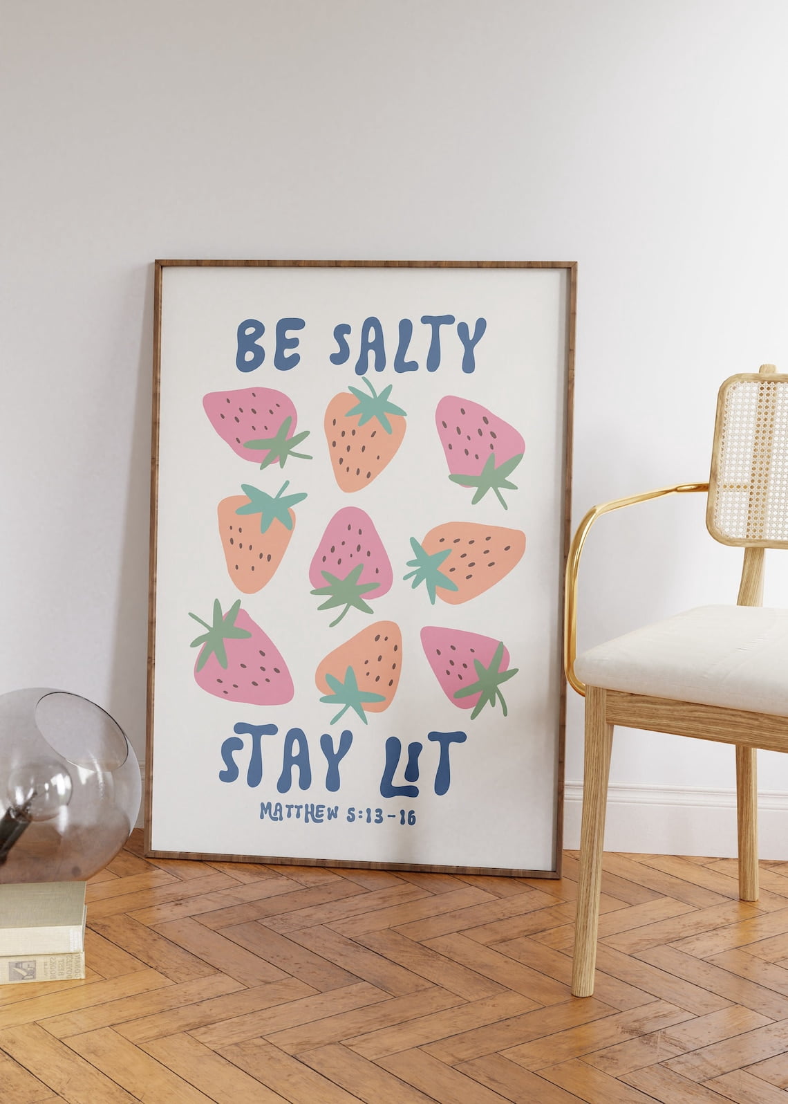 Be Salty Stay Lit Matthew 5:13-15 Poster, Retro Christian Posters ...