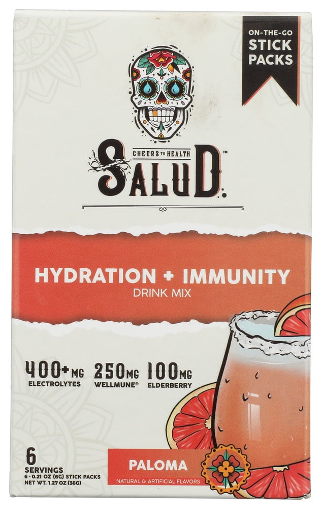 Salud Hydration Immunity Drink Mix Paloma 6ct 1.27oz - Walmart.com