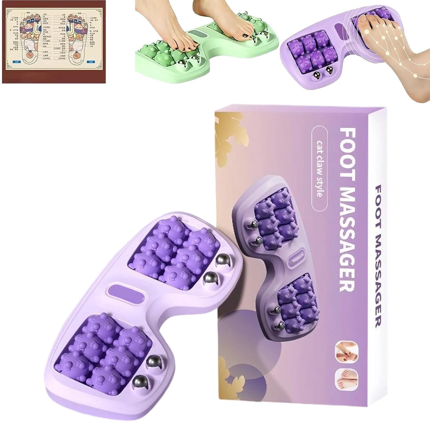 Saludea Foot Relief Roller Pro, Portable Double Foot Massage Roller ...