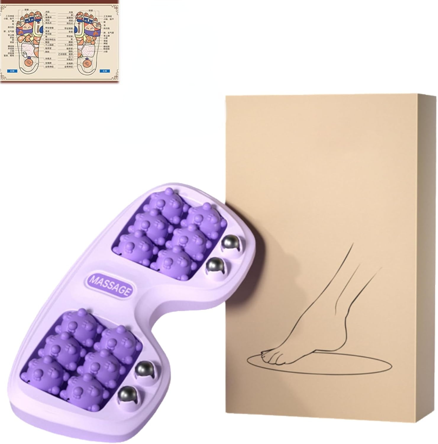 Saludea Foot Relief Roller Pro - Targeted Pressure Point Massage ...
