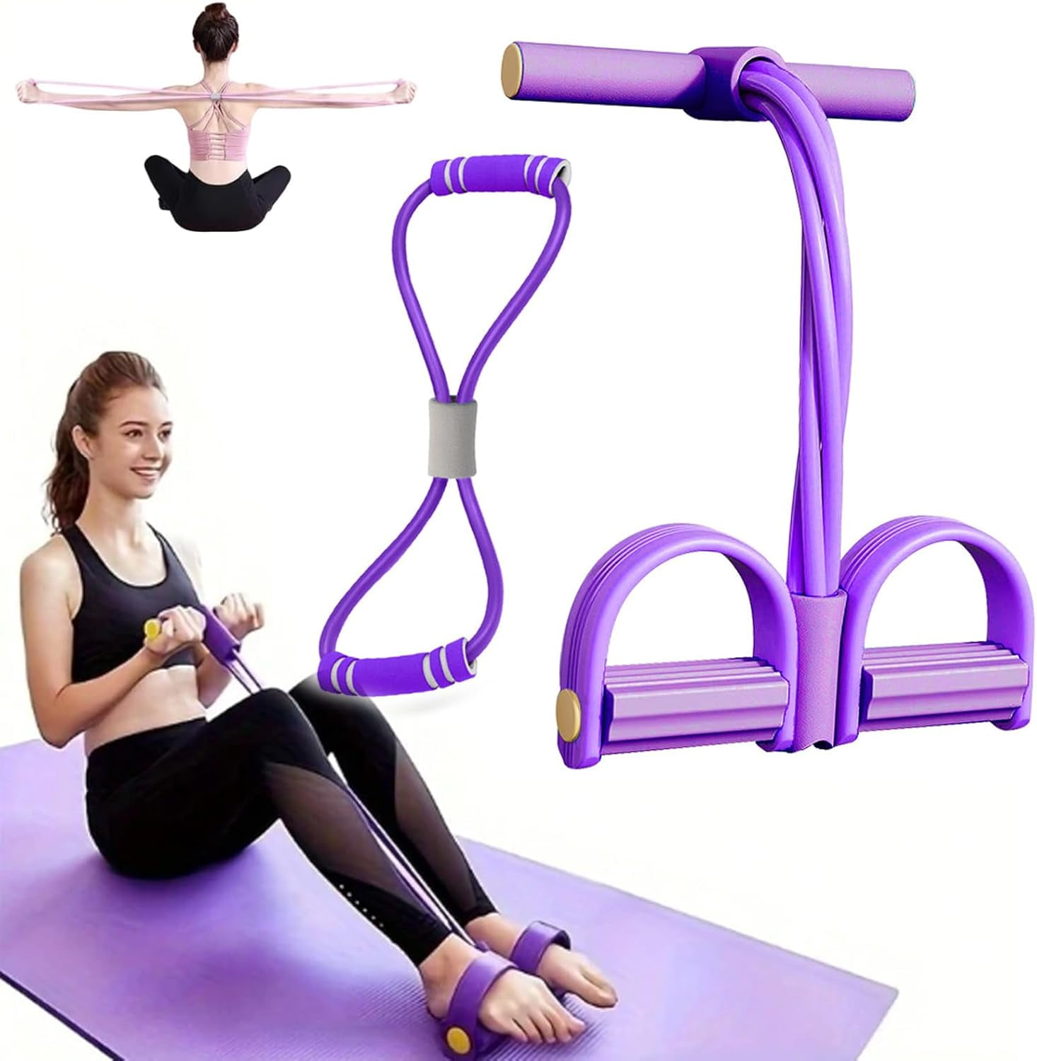 Saludea Gentle Fit,Upgraded 21 Fitness Resistance Bands-6 Tube Pedal ...