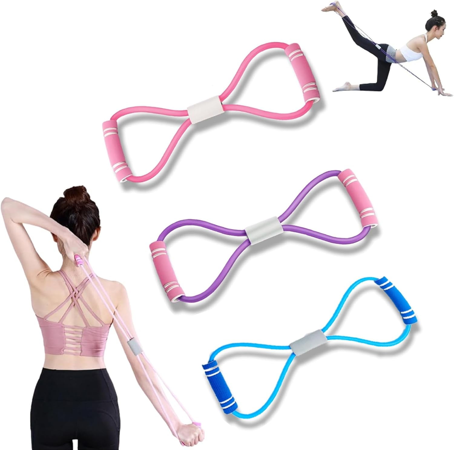 Saludea Resistance Band, 2025 New 3 PCS Resistance Bands 8 Figure ...