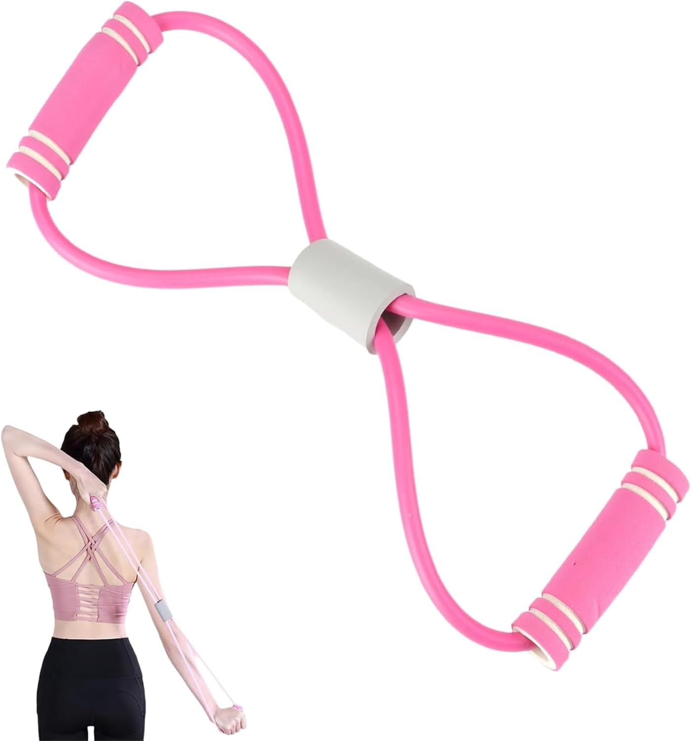 Saludea Resistance Band with Handles, 8 Shaped Elastic Pull Yoga ...