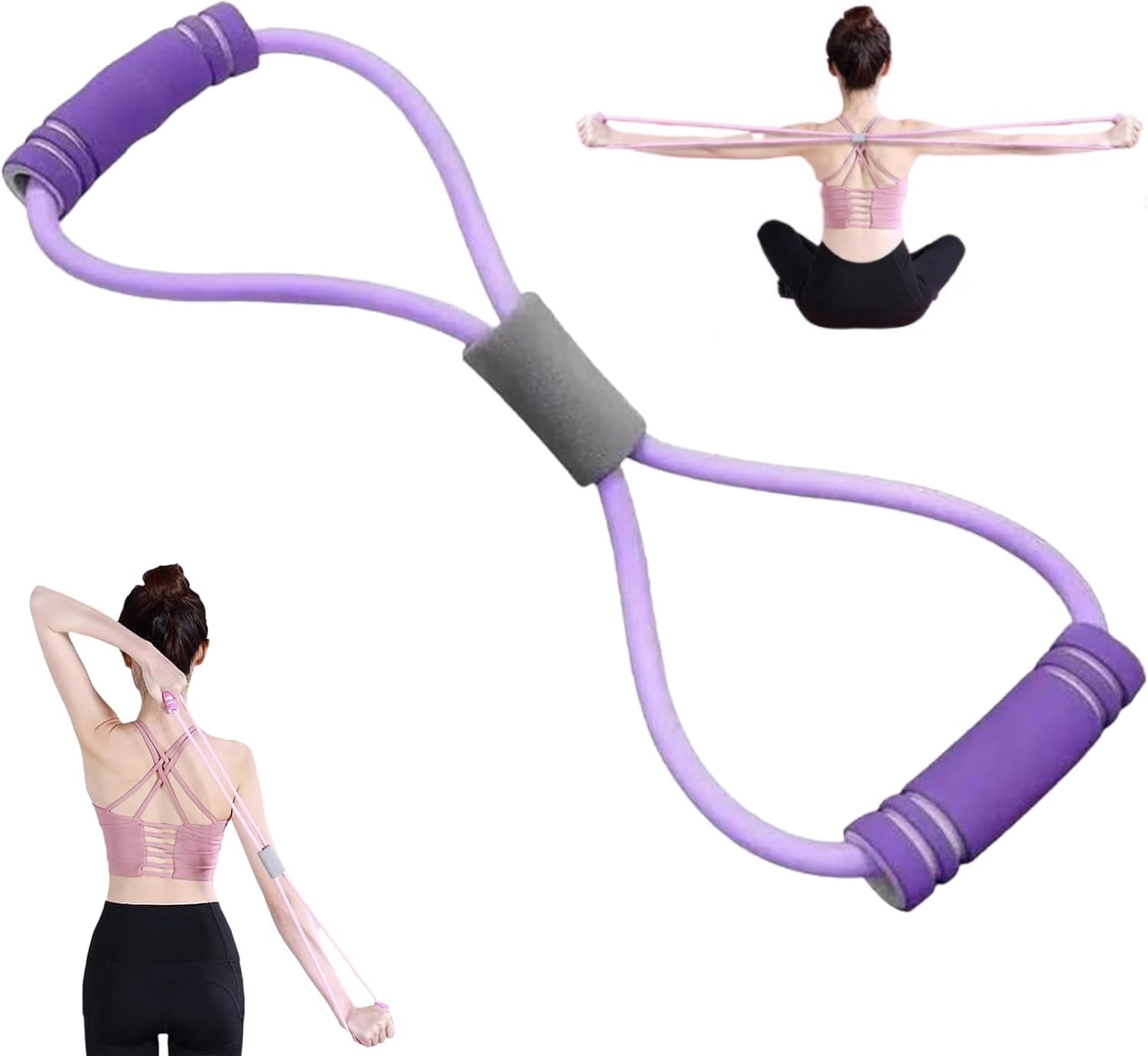 Saludea Resistance Band with Handles, Figure 8 Arm Exercise Bands ...