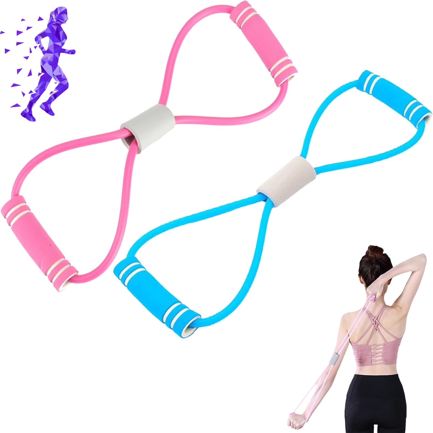 Saludea Resistance Band with Handles, Figure 8 Arm Exercise Bands ...
