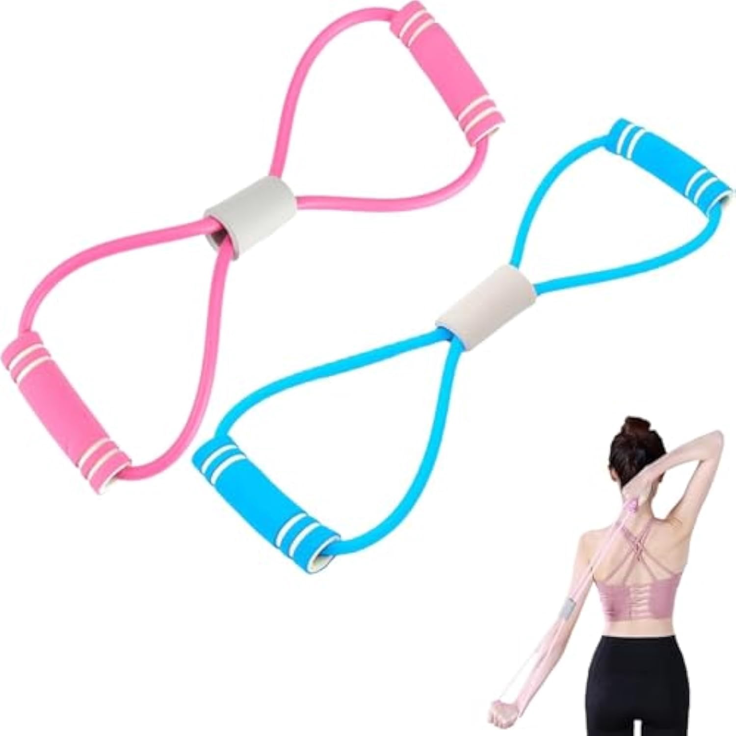 Saludea Resistance Band with Handles, Figure 8 Arm Exercise Bands ...