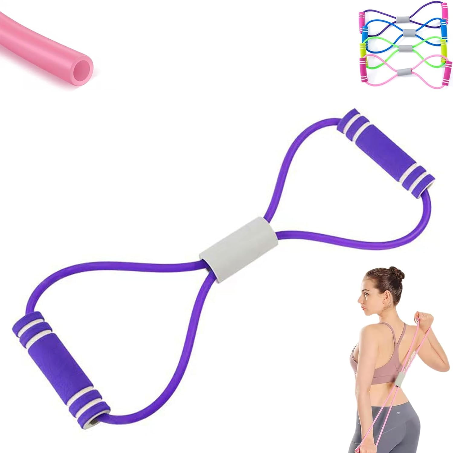 Saludea Resistance Band, Saludea Figure 8 Resistance Band with Handles, Saludea Resistance Band ...