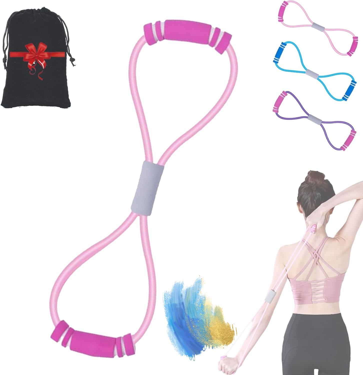 Saludea Resistance Band, Saludea Figure 8 Resistance Band with Handles ...
