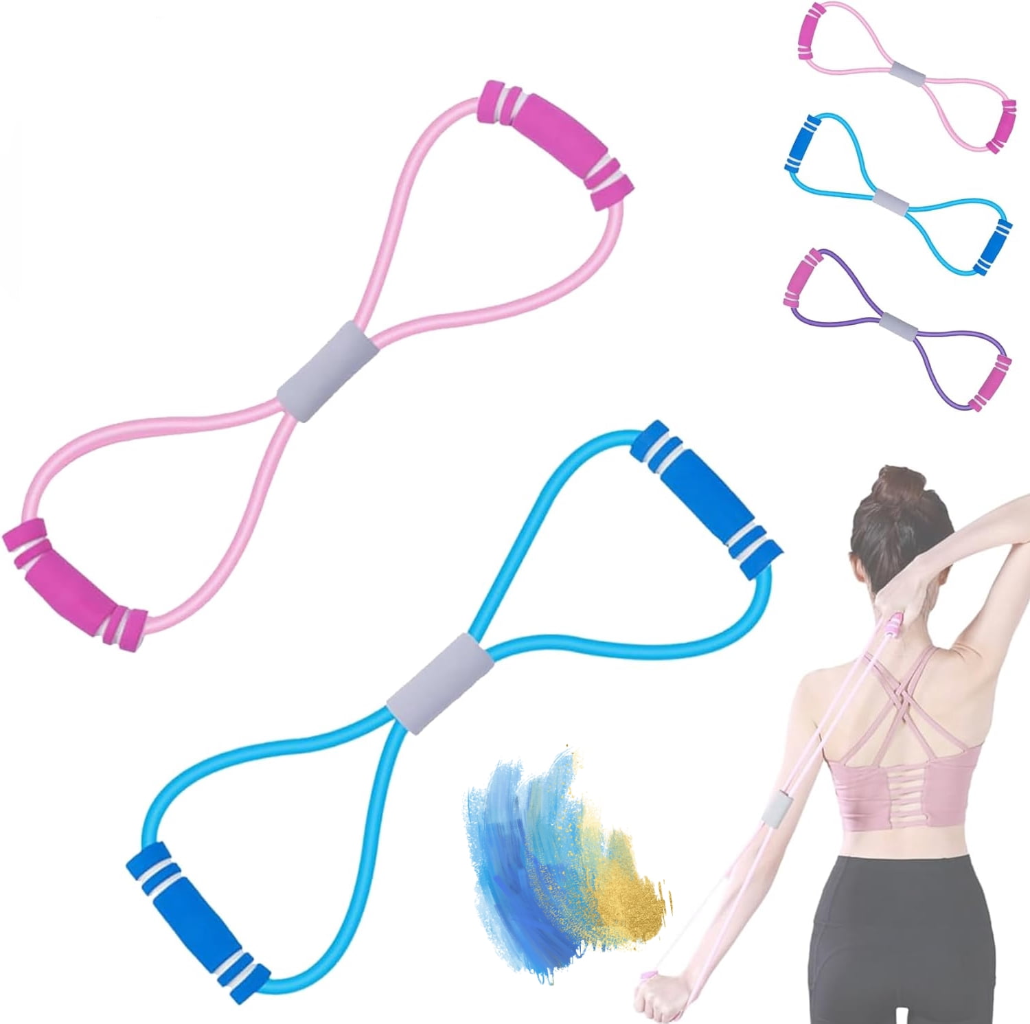 Saludea Resistance Band, Saludea Figure 8 Resistance Band with Handles ...