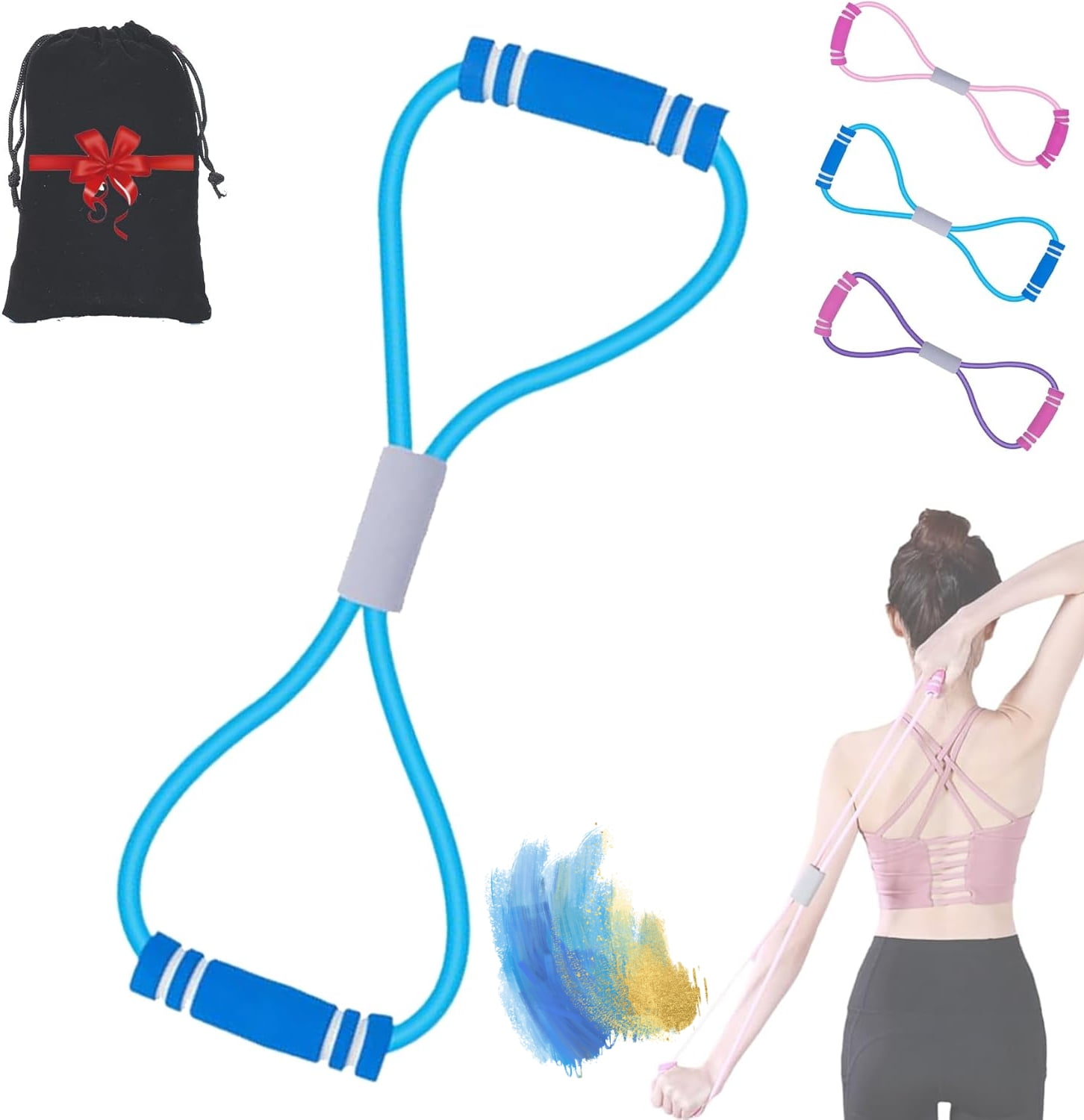 Saludea Resistance Band, Saludea Figure 8 Resistance Band with Handles ...