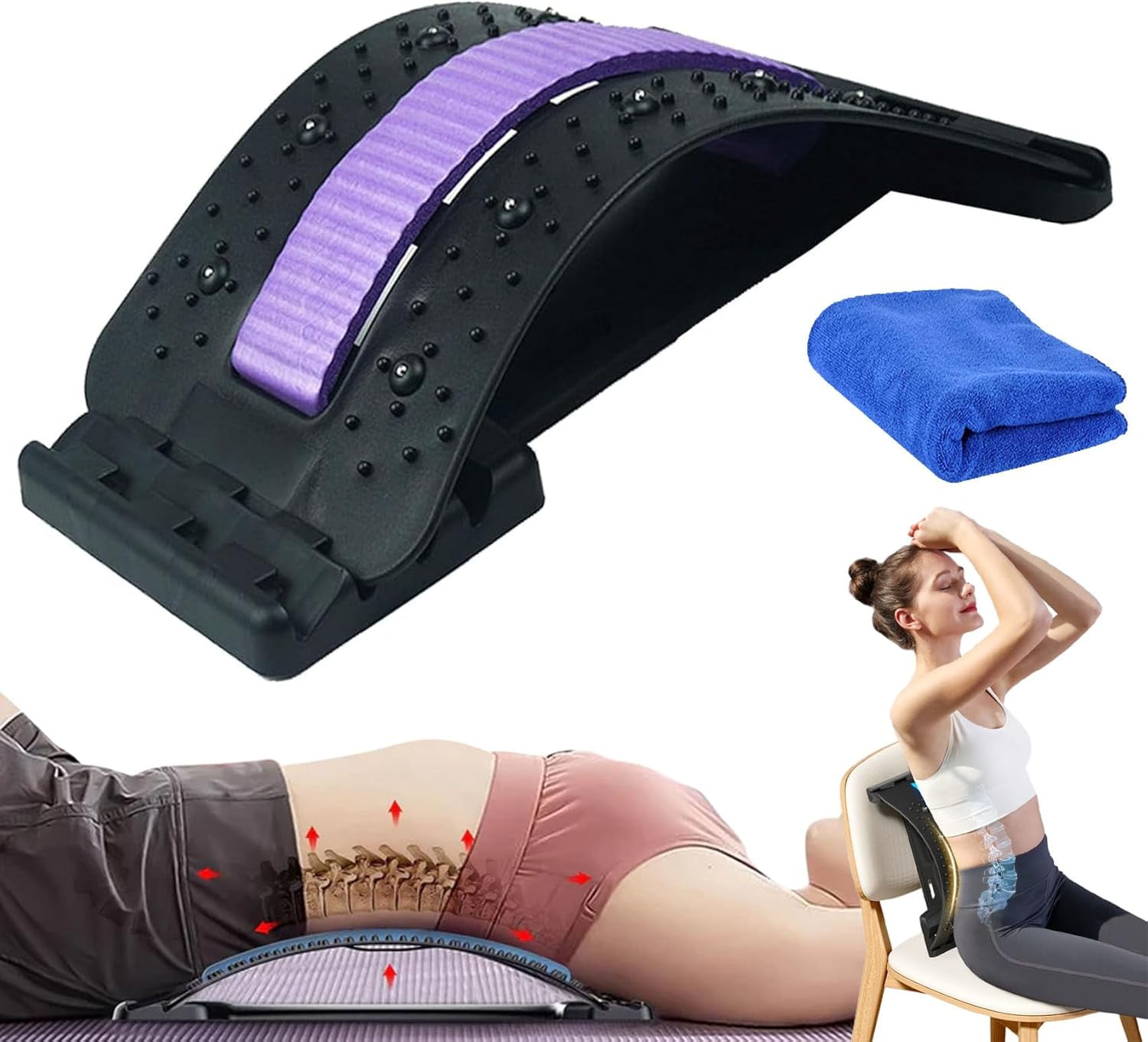 Saludea Spinecomfort Back Stretcher, Back Stretcher for Lower Back Pain ...