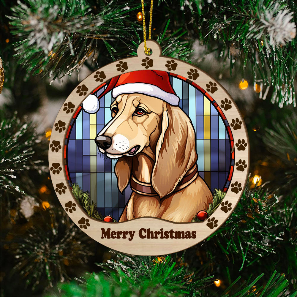 Saluki Dog Ornament, Saluki Dog Stained Glass Christmas, Saluki Dog ...