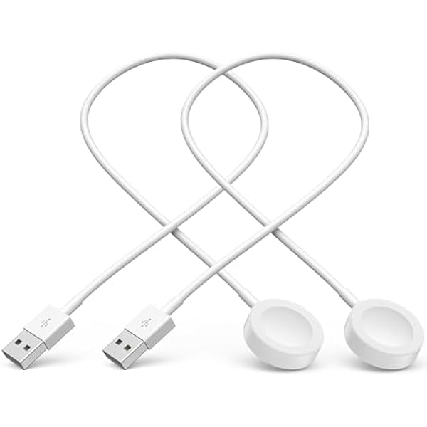 Saluqifa 2Pack Short for Apple Watch Charger USB Magnetic Wireless Fast ...