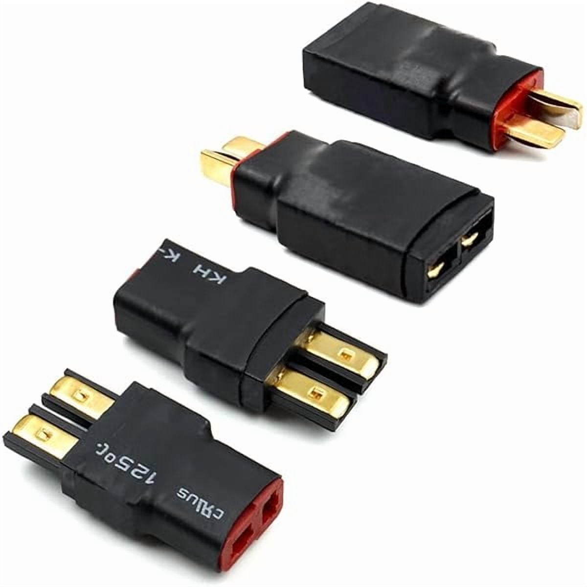 Saluqifa 4 PCS Male and Female Deans T Plug to Connector Adapter ...