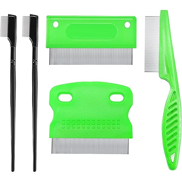 Saluqifa 5 Pieces Tear Stain Remover and Grooming Combs - Pet Lice Comb ...