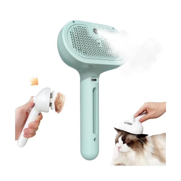 Saluqifa Cat Steam Brush for Shedding, Horse Steam Brush, Pet Spray ...