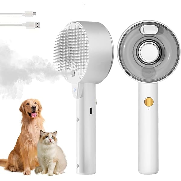 Saluqifa Cat Steam Brush Spritz Spray Defur Comb, Cloud Care Shedding ...