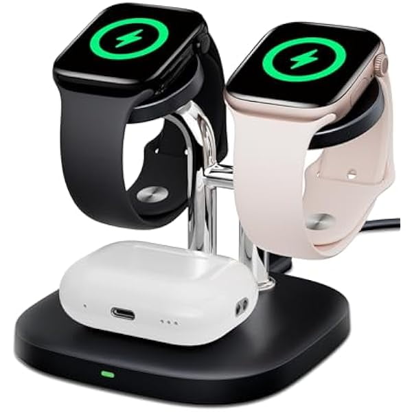 Saluqifa Dual Watch Charger with Fast Charging for Apple Watch, 704A, 3 ...
