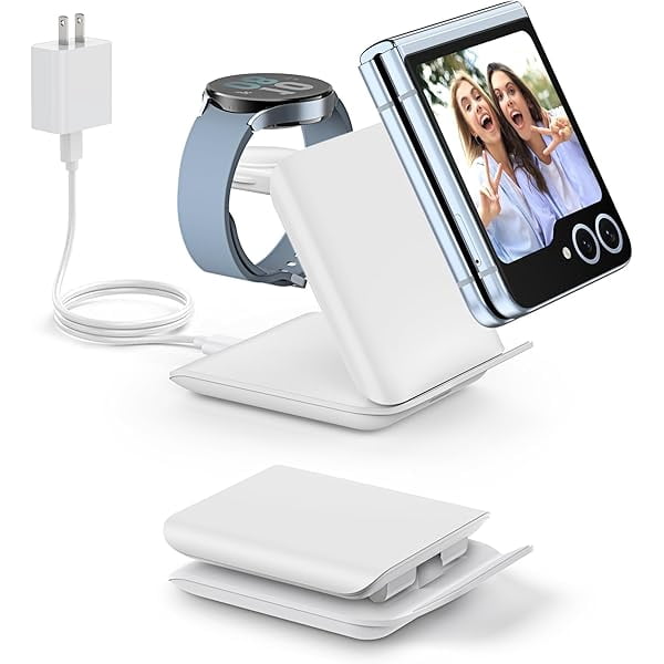 Saluqifa Fast Wireless Charger for Samsung - 2 in 1 Foldable Travel ...