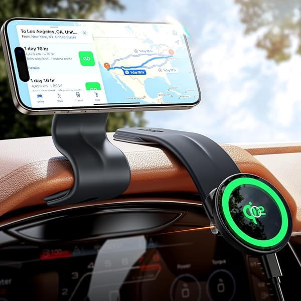 Saluqifa for Magsafe Car Mount Charger Magnetic Phone Holder Mount for ...