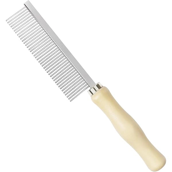 Saluqifa Pet Comb - Stainless Steel Teeth and Wooden Handle ...