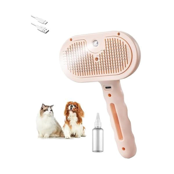 Saluqifa Pet Grooming Steam Brush, Pet Spray Hair Removal Comb, Anti ...