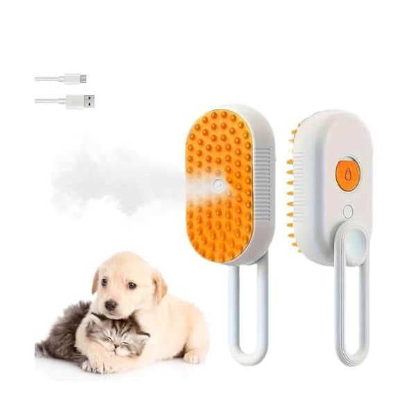 Saluqifa Pet Steam Brush for Dog & Cat - 4 in 1 Cat Steam Brush for ...