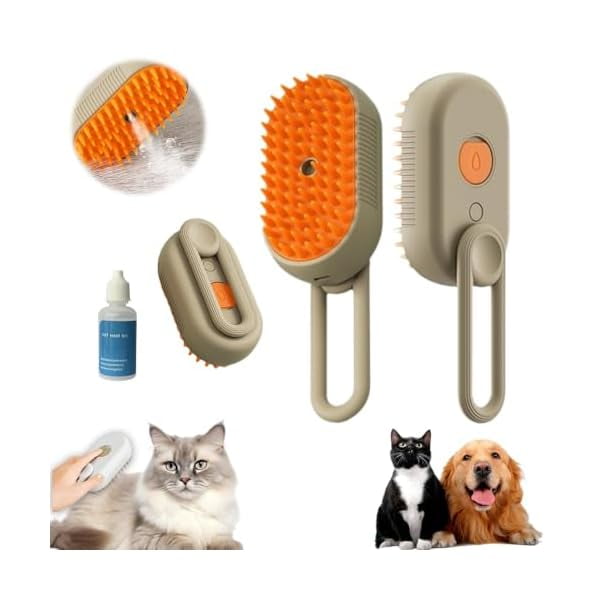 Saluqifa Pet Steam Groomer Comb,2024 Upgraded 3 in 1 Cat Steam Brush ...