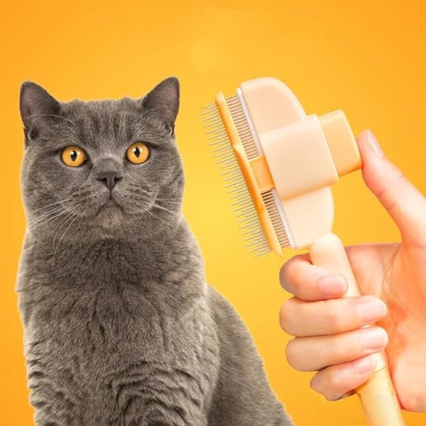 Saluqifa Removes Fur & Relieves Pain, Flea Comb for Cats, Self Cleaning ...