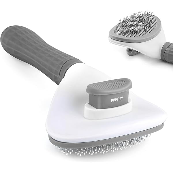 Saluqifa Self-Cleaning Slicker Brush With Release Button, Dog Shedding ...