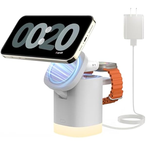 Saluqifa Wireless Charger Station for Apple Mag-Safe: 3 in 1 Magnetic ...