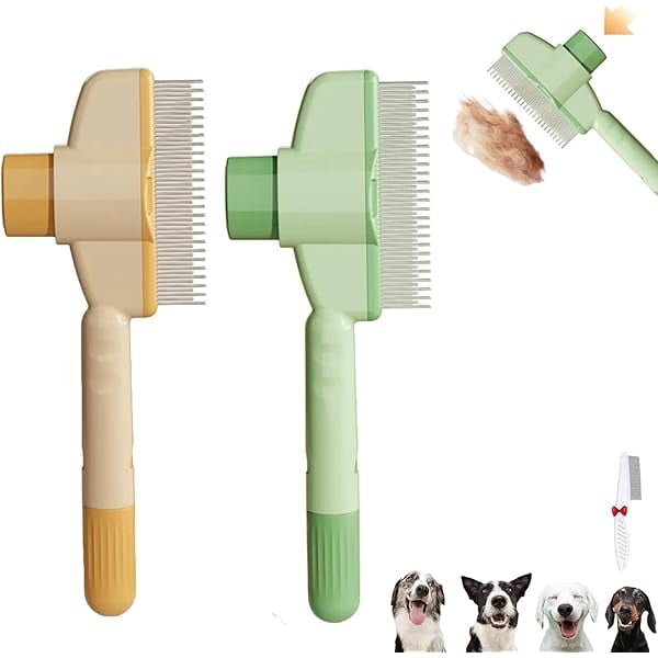 Saluqifa Zen Brush for Cats, Cat Comb, Self Cleaning Pet Flea Comb ...