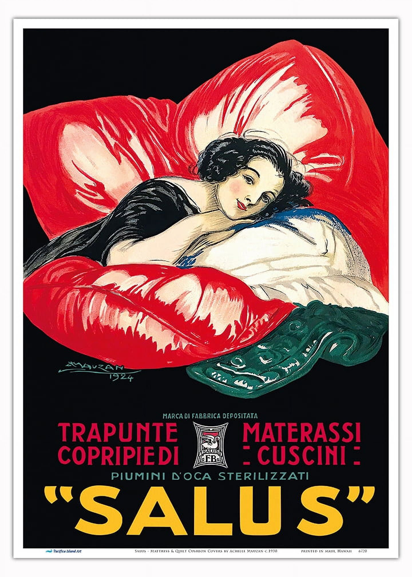 Salus - Mattress & Quilt Cushion Covers - Vintage Italian Advertising ...