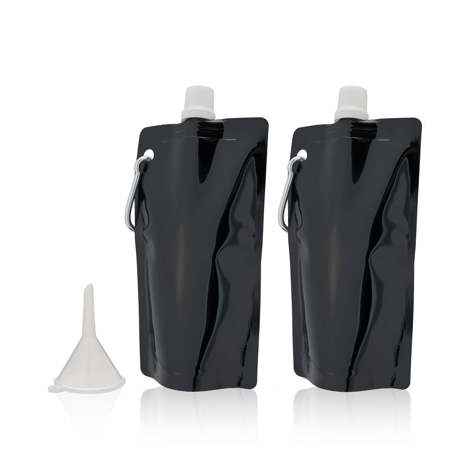 Salute! Plastic Collapsible Flasks with Funnel - 2 (6 Ounce) Flasks ...