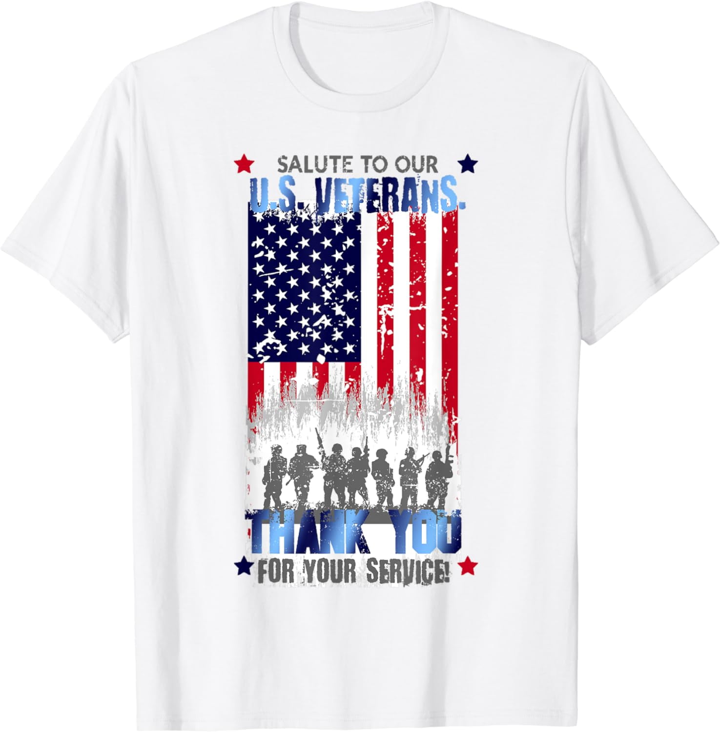 Salute to our Veterans | Thank You for Your Service T-Shirt - Walmart.com
