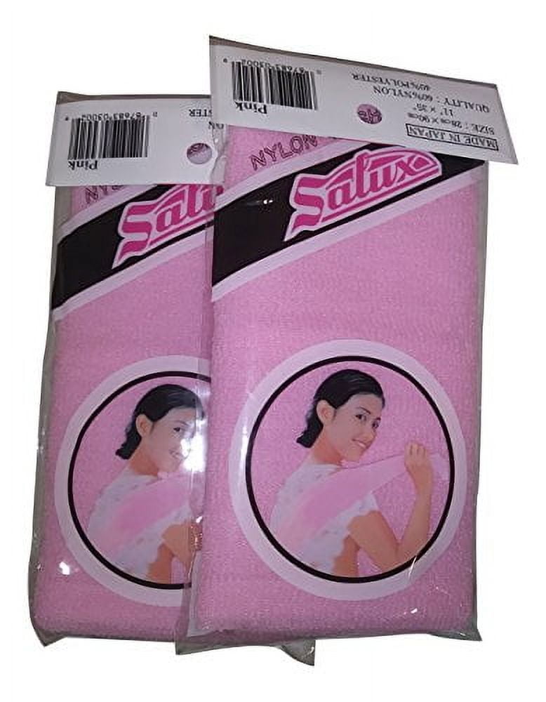 Salux Nylon Japanese Beauty Skin Bath Wash Cloth/Towel - Pink2PACK ...