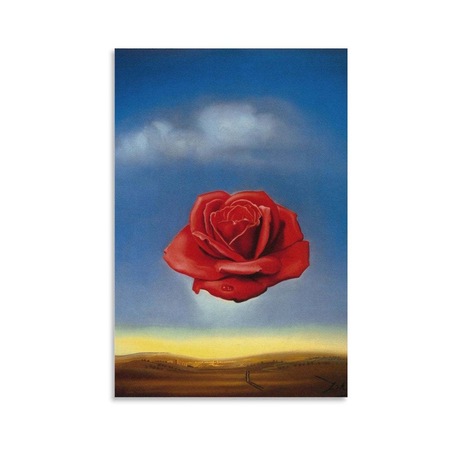 Salvador Dalí Poster Meditative Rose Painting On Canvas Wall Art Poster ...