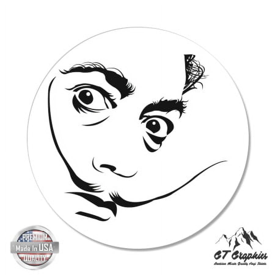 Salvador Dali - 5" Vinyl Sticker - For Car Laptop I-Pad - Waterproof ...