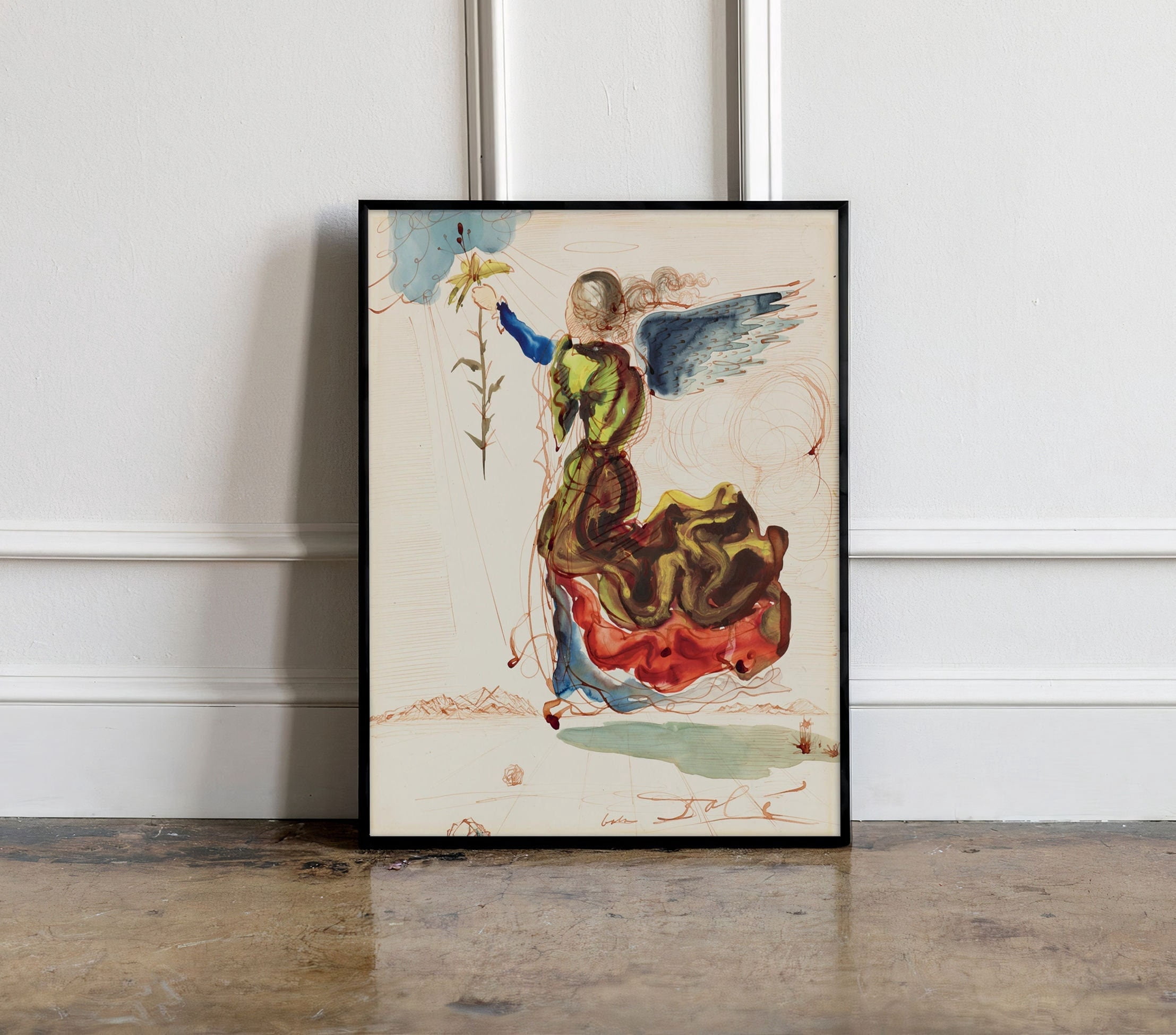 Salvador Dali Angel Of The Annunciation Print Salvador Dali Poster ...