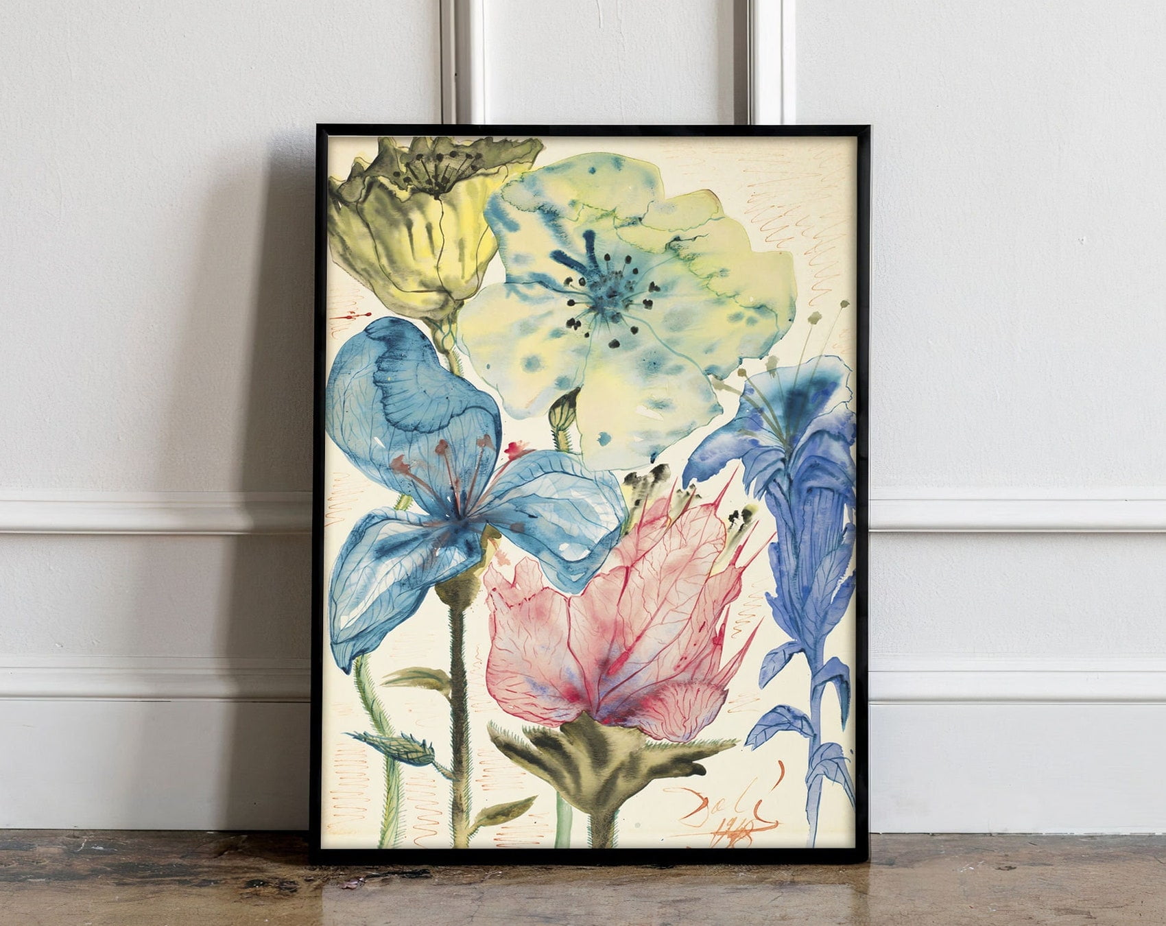 Salvador Dali Fleurs 1948 Print, Salvador Dali Exhibition Poster, Dali ...