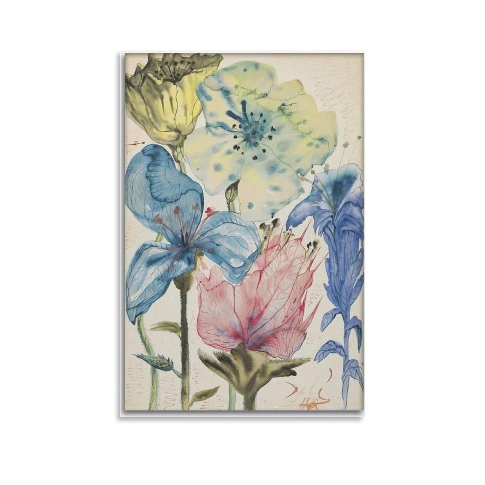 Salvador Dali Fleurs 1948 Print,Salvador Dali Exhibition Poster, Dali Flowers Poster Poster ...