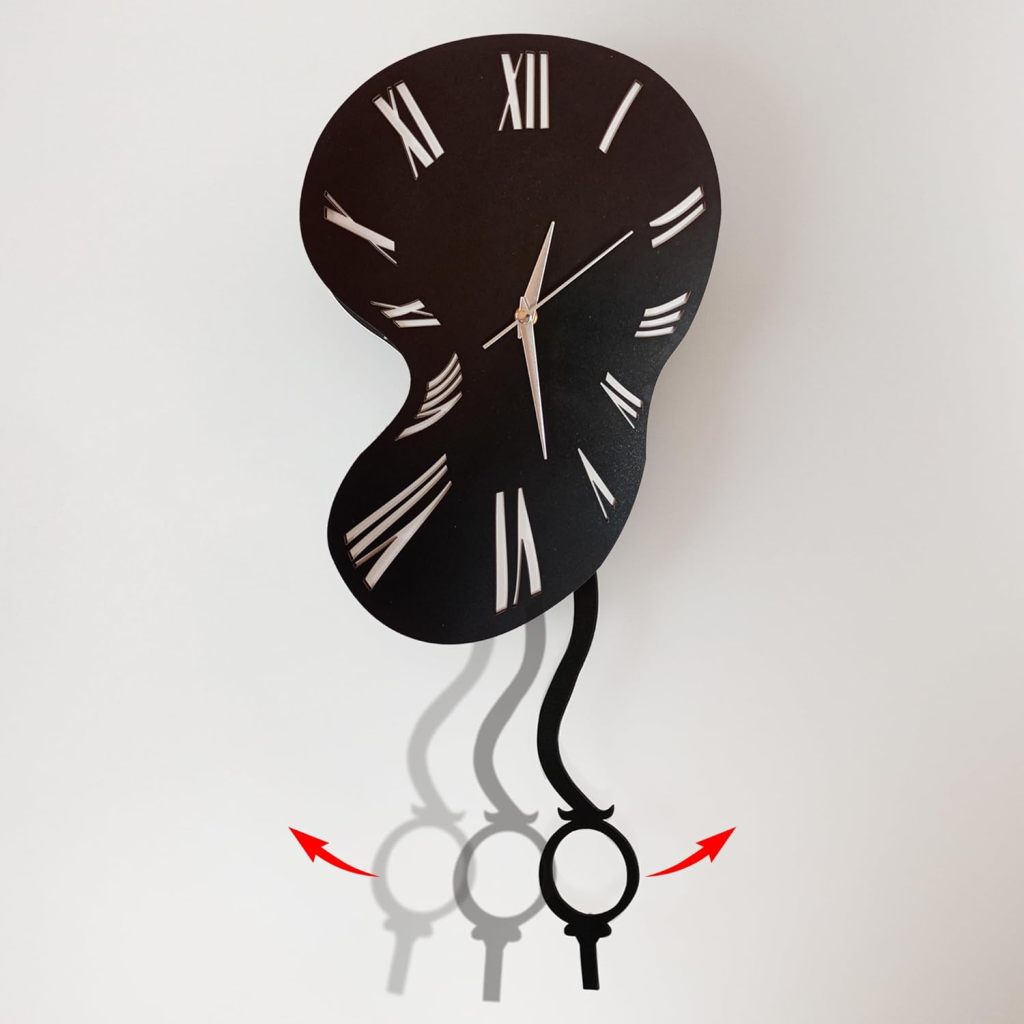 Salvador Dali Melting Pendulum Wall Clock Watch Melted Clock Swinging ...