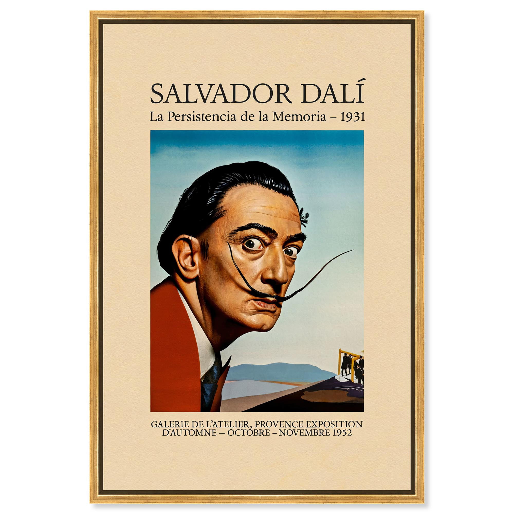 Salvador Dali Persistence Canvas Famous Art Prints by Art Remedy, Gold ...