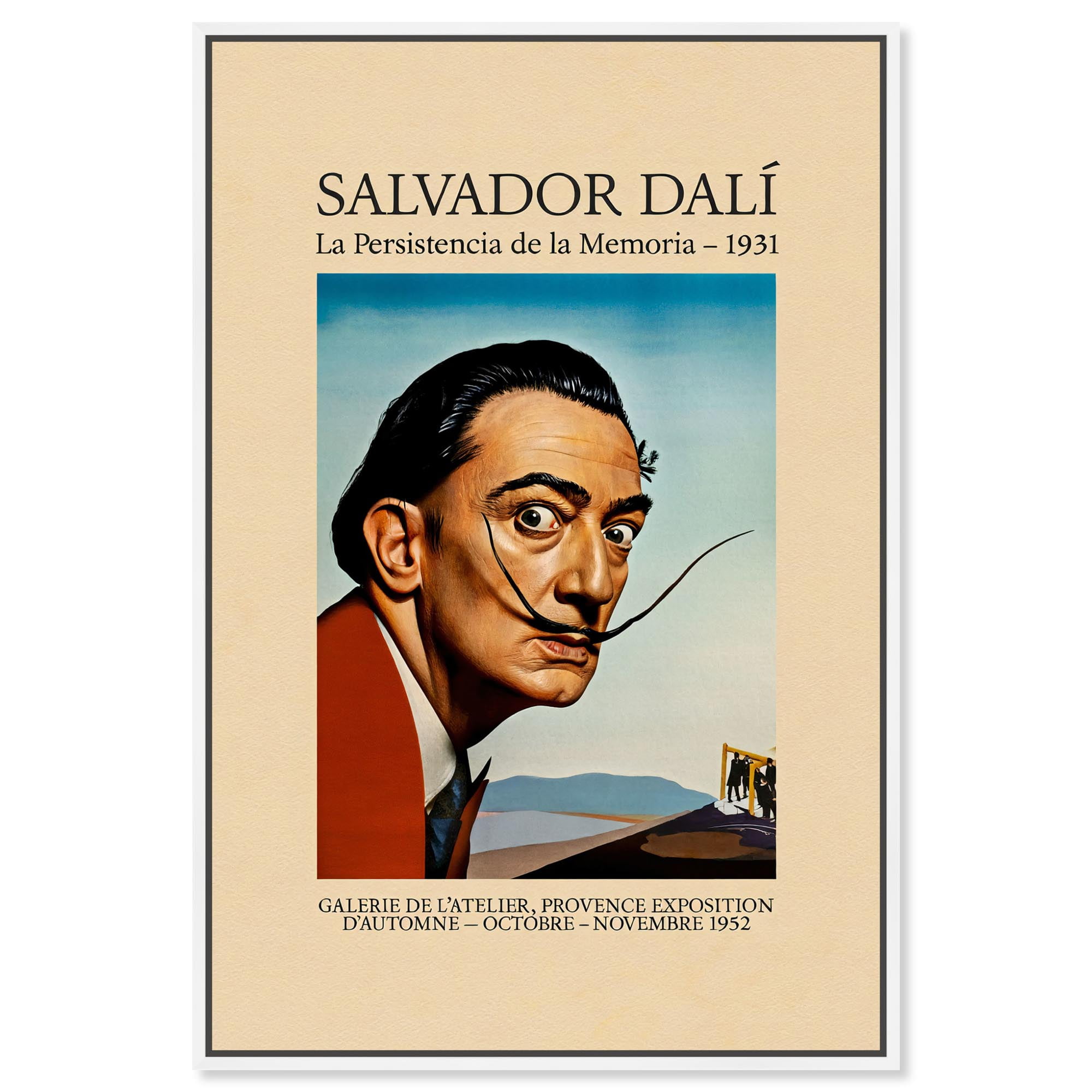 Salvador Dali Persistence Canvas Famous Art Prints by Art Remedy, White ...