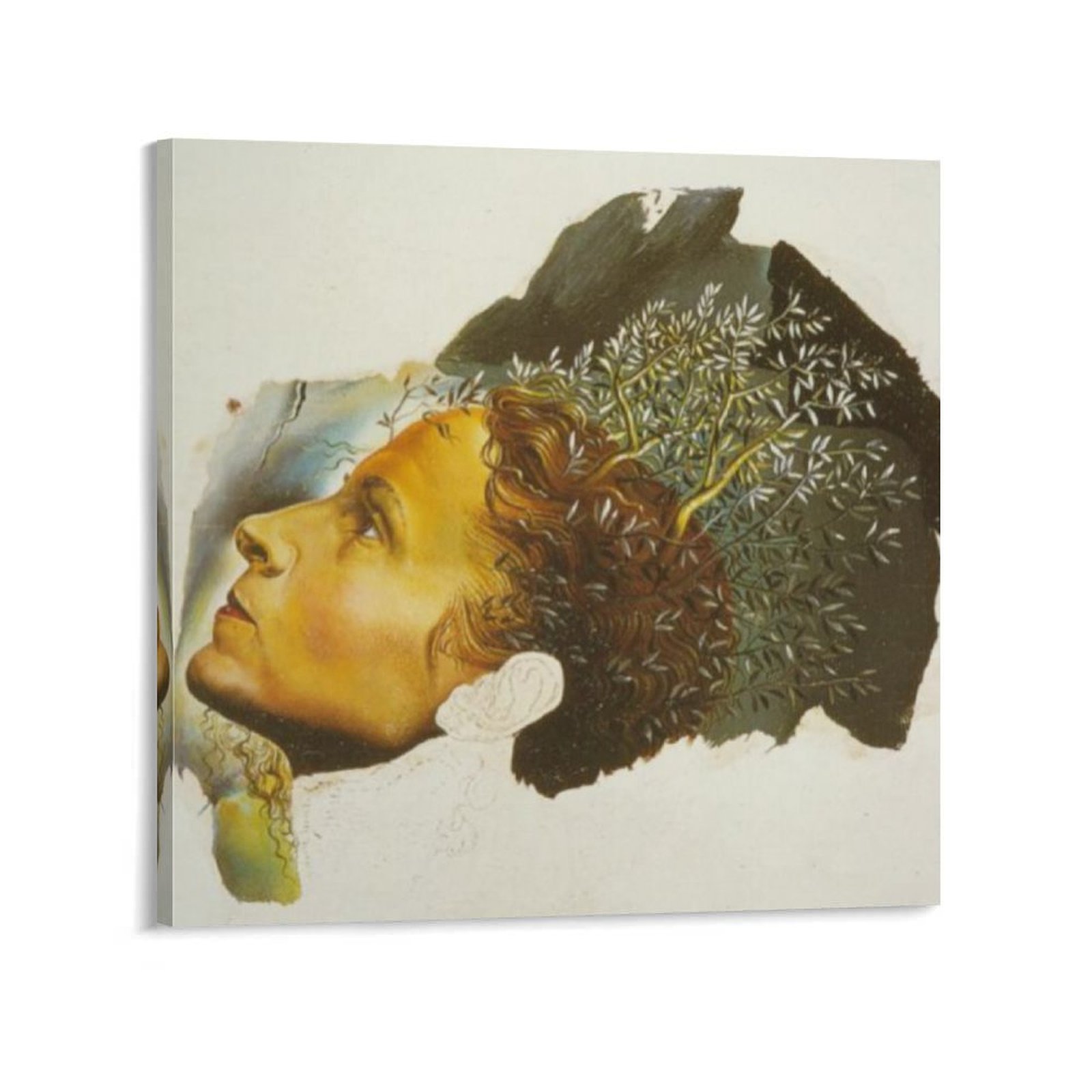 Salvador Dali Print Painting Automatic Beginning of A Portrait of Gala ...